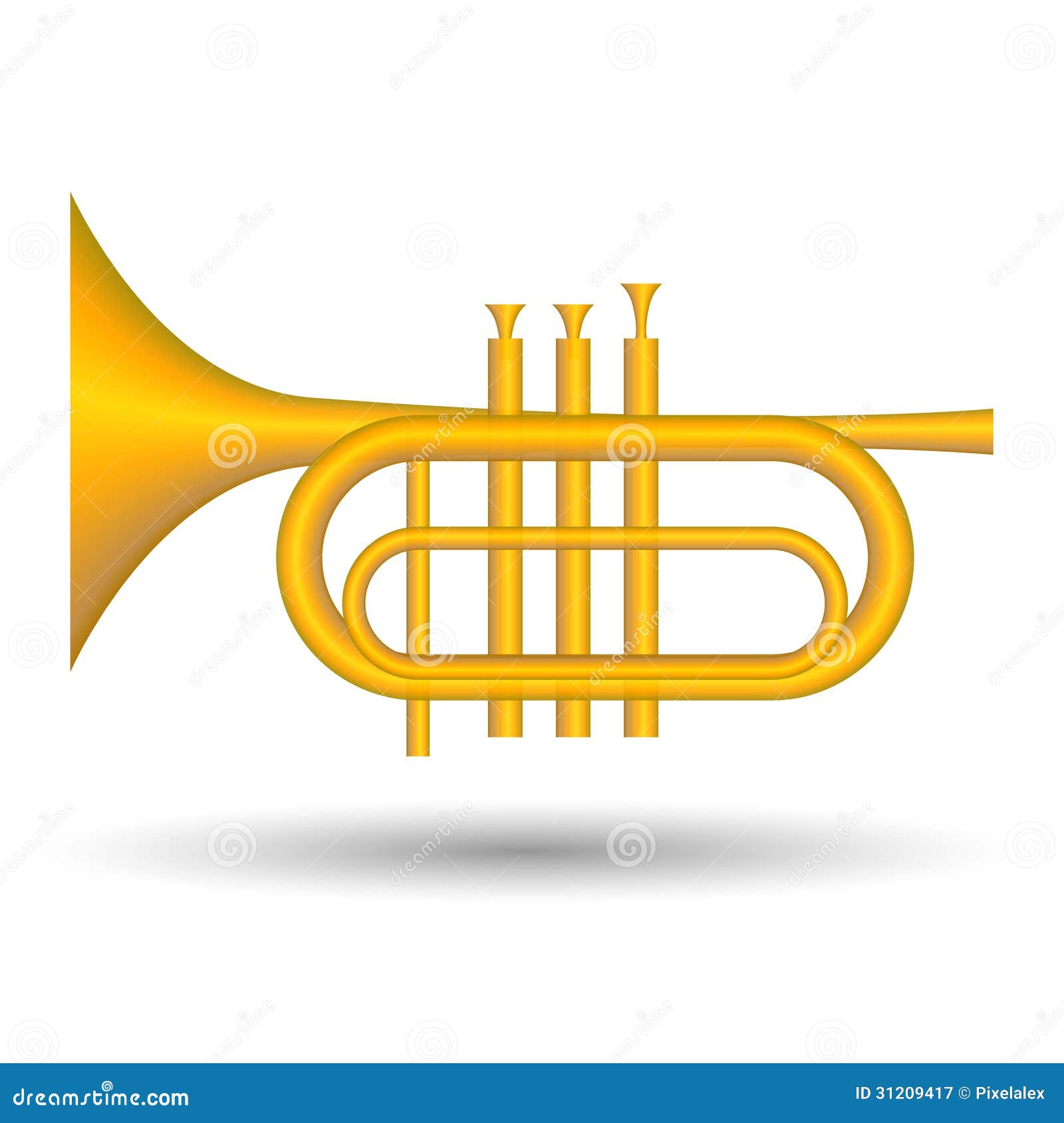 Trumpet icon stock vector. Illustration of horn, orchestra - 31209417