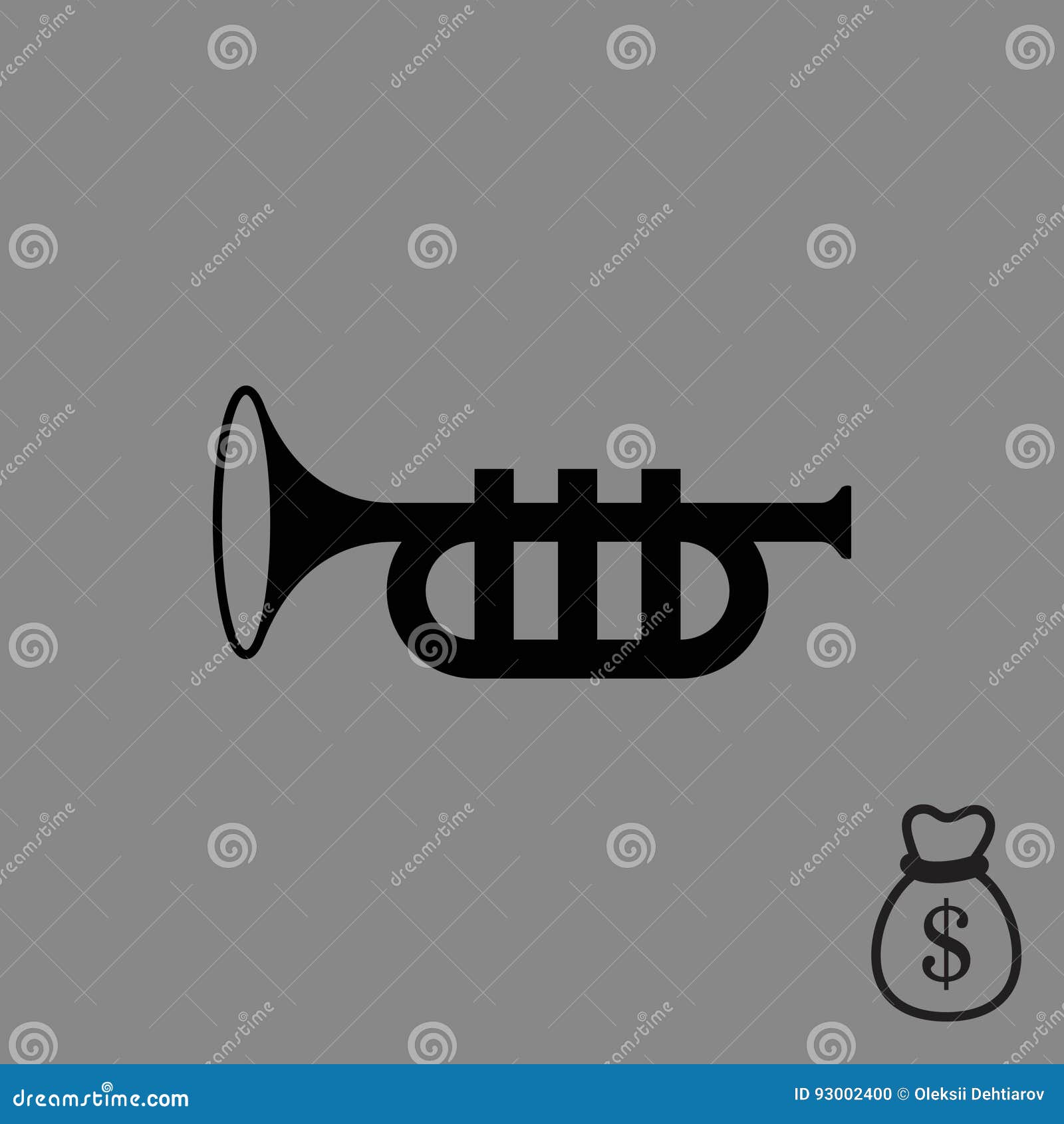 Trumpet Icon Stock Vector Illustration Flat Design Stock Vector ...