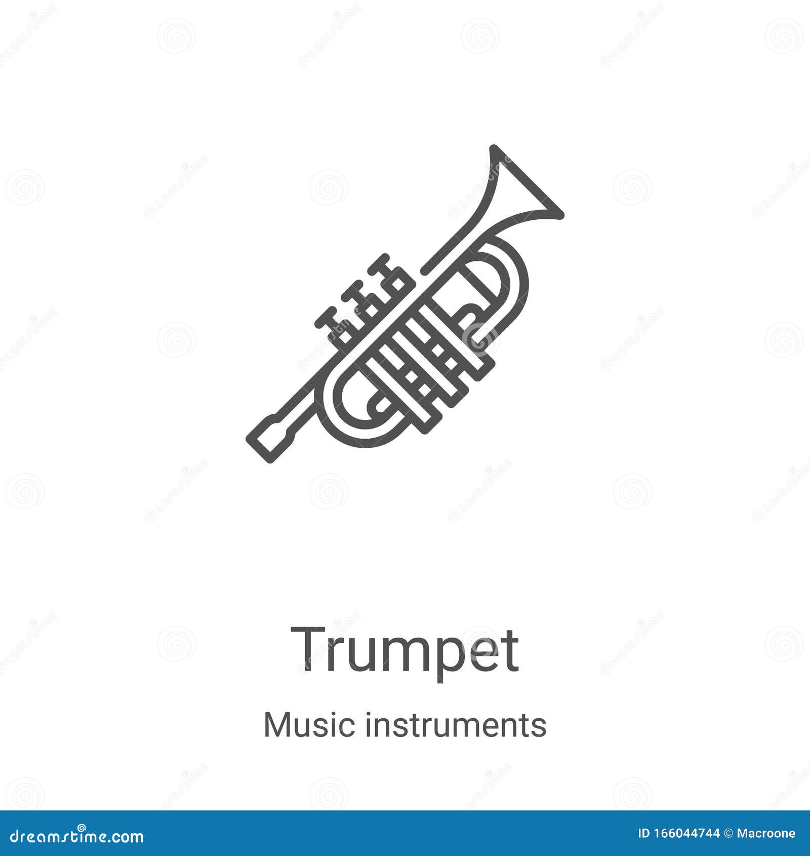 Trumpet Icon Vector from Music Instruments Collection. Thin Line ...