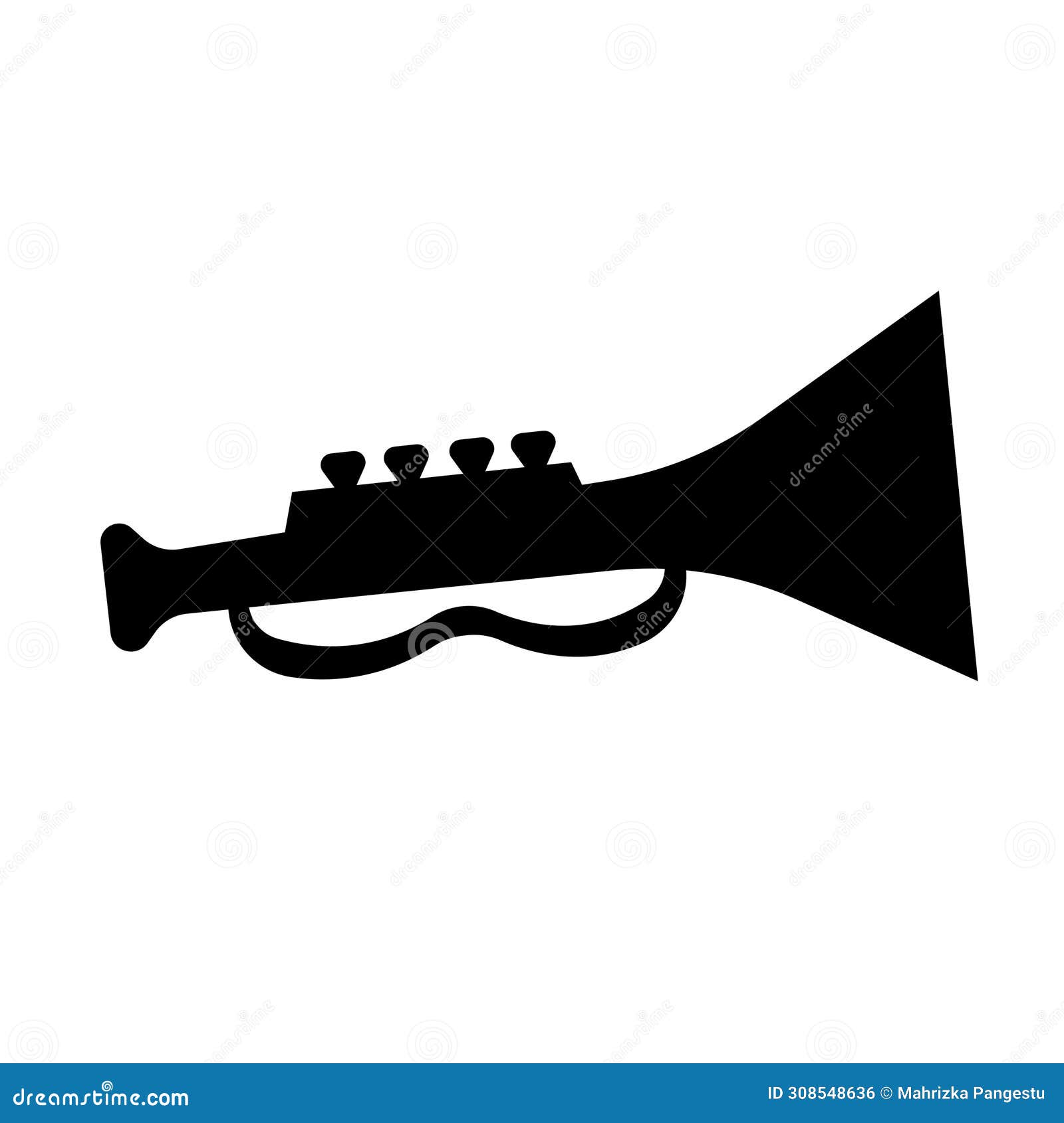 Trumpet logo stock vector. Illustration of simple, sign - 308548636