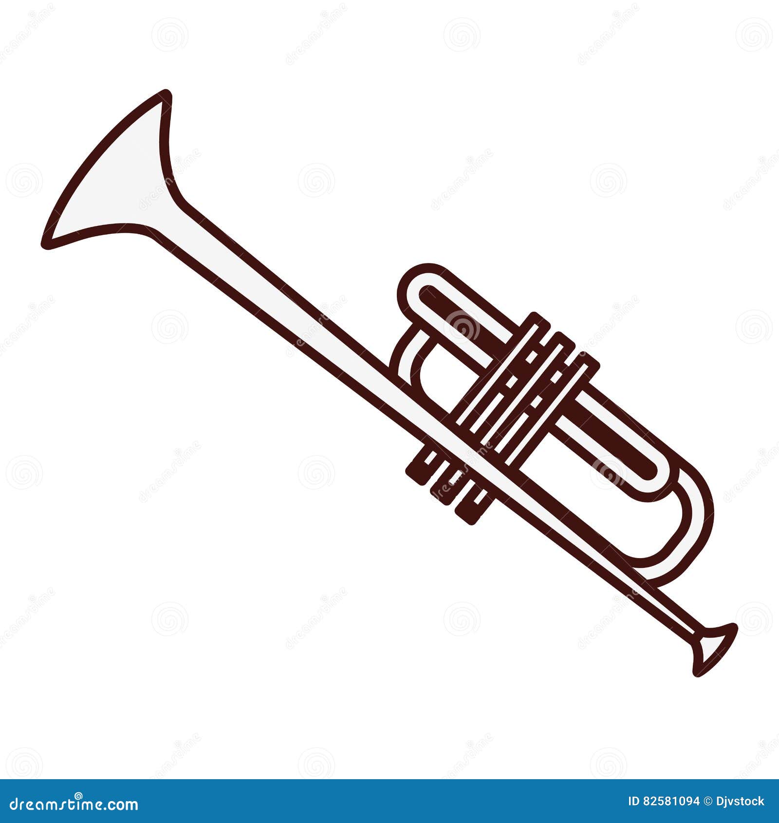 Trumpet music icon image stock vector. Illustration of orchestral ...