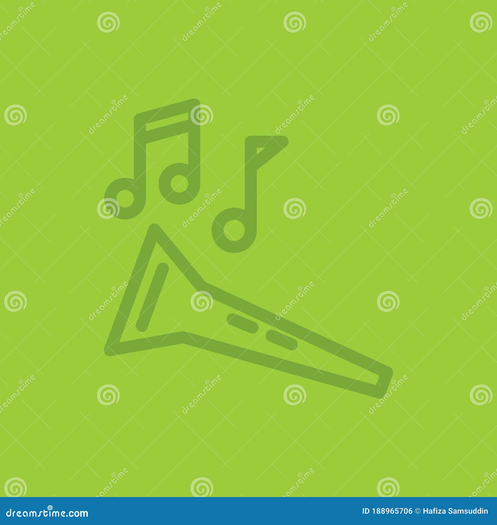 Trumpet with Musical Notes. Vector Illustration Decorative Design Stock ...