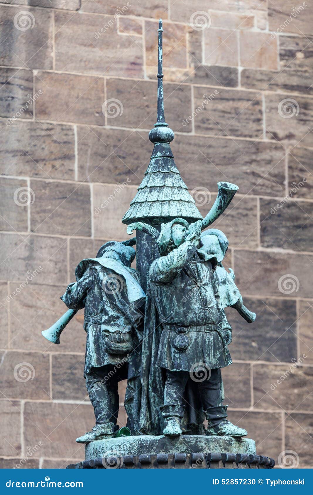 Trumpet musicians statue stock photo. Image of copper - 52857230