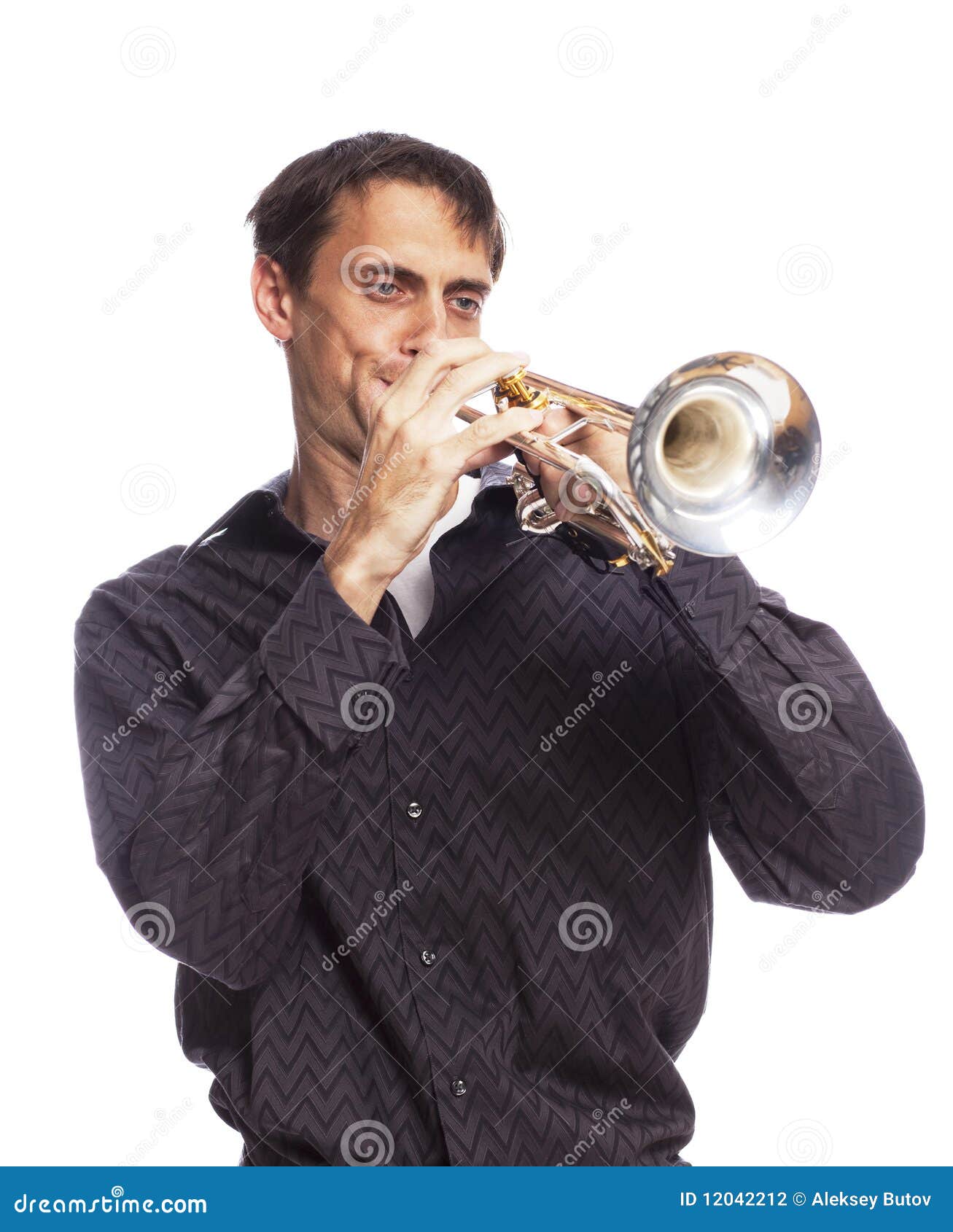 Trumpet player stock photo. Image of wind, instrument - 12042212