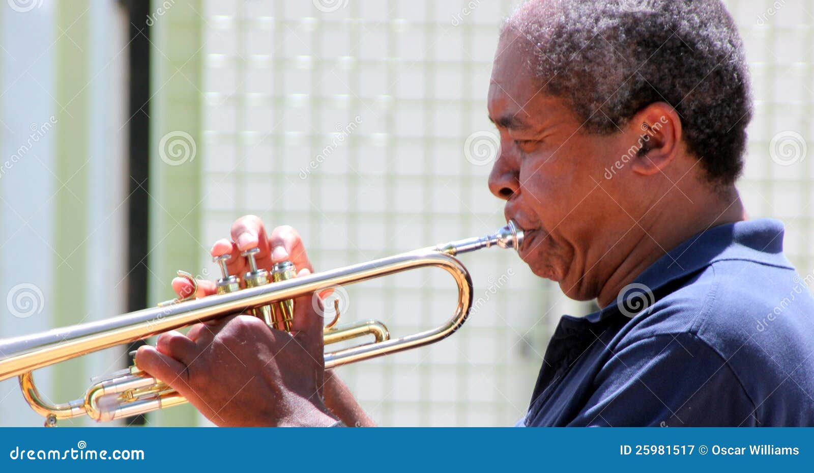 Trumpet player. stock image. Image of african, sounds - 25981517