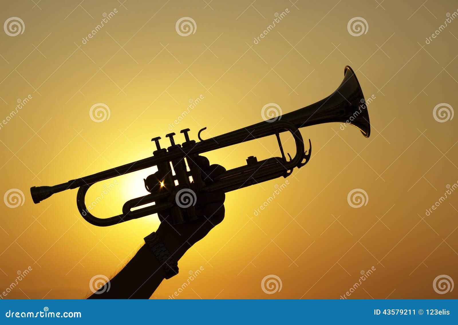 Trumpet Player stock image. Image of hand, instrument - 43579211