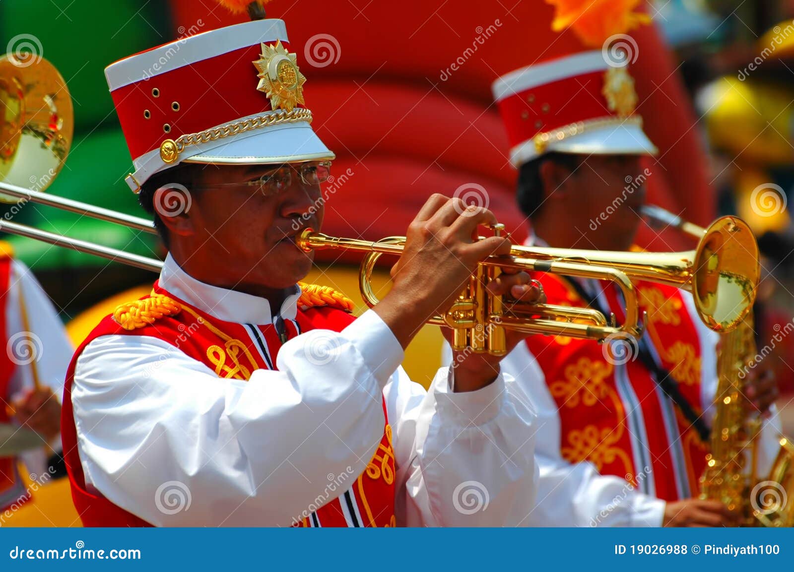 Trumpet and Saxophone Players Editorial Stock Photo - Image of band ...