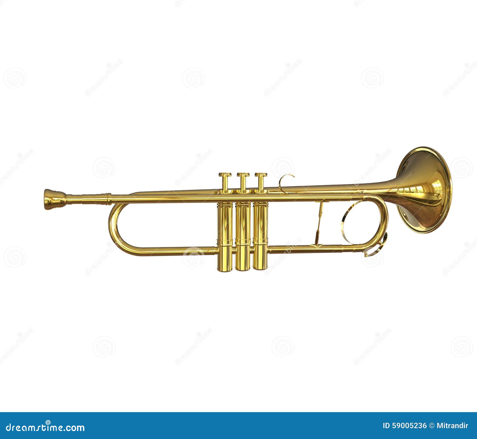 Trumpet Side View Shot stock illustration. Illustration of classical ...