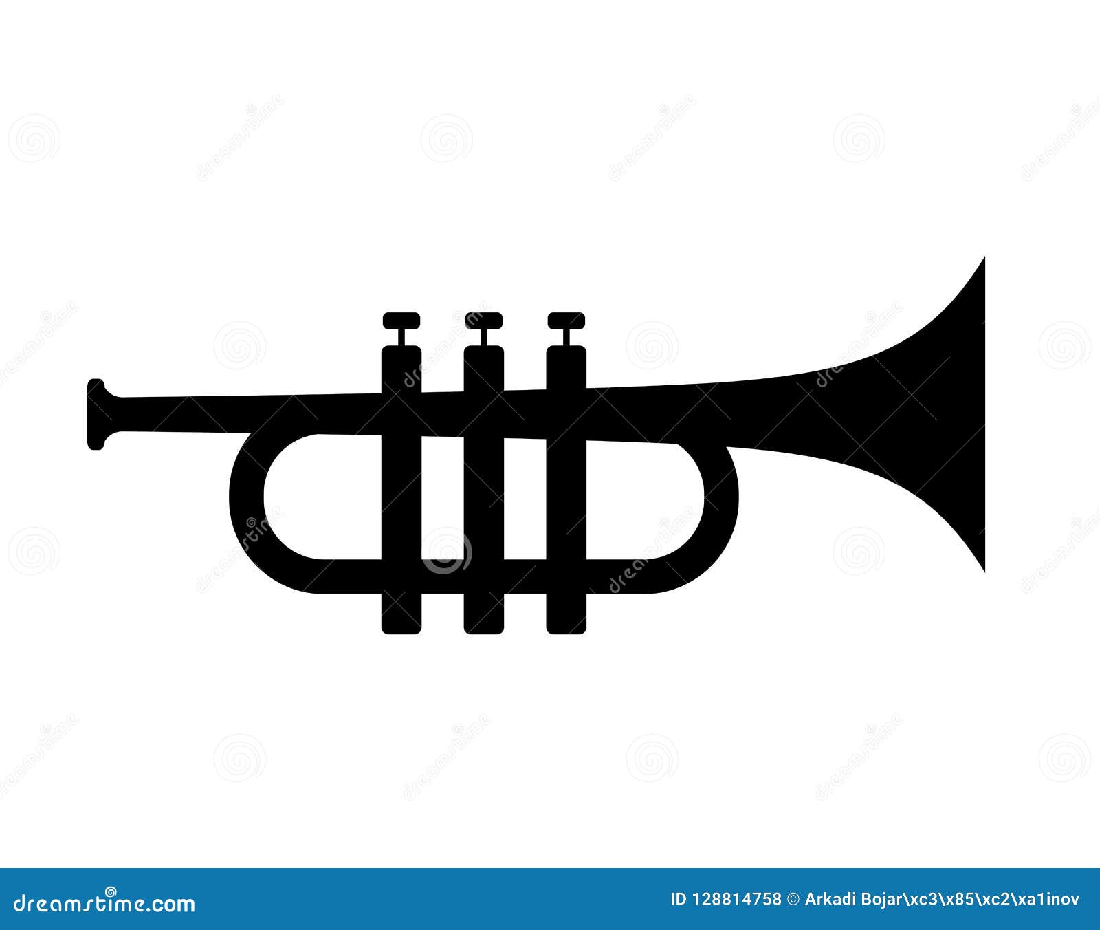 Trumpet vector icon stock vector. Illustration of announce - 128814758