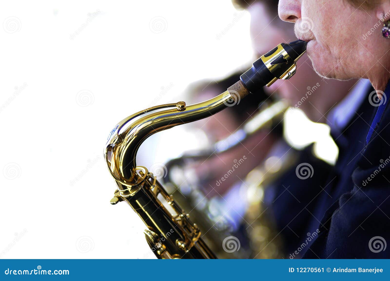 Trumpets stock image. Image of blue, happy, horn, people - 12270561