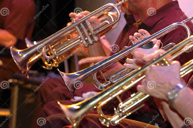 Trumpets in concert stock image. Image of performer, wind - 1327449