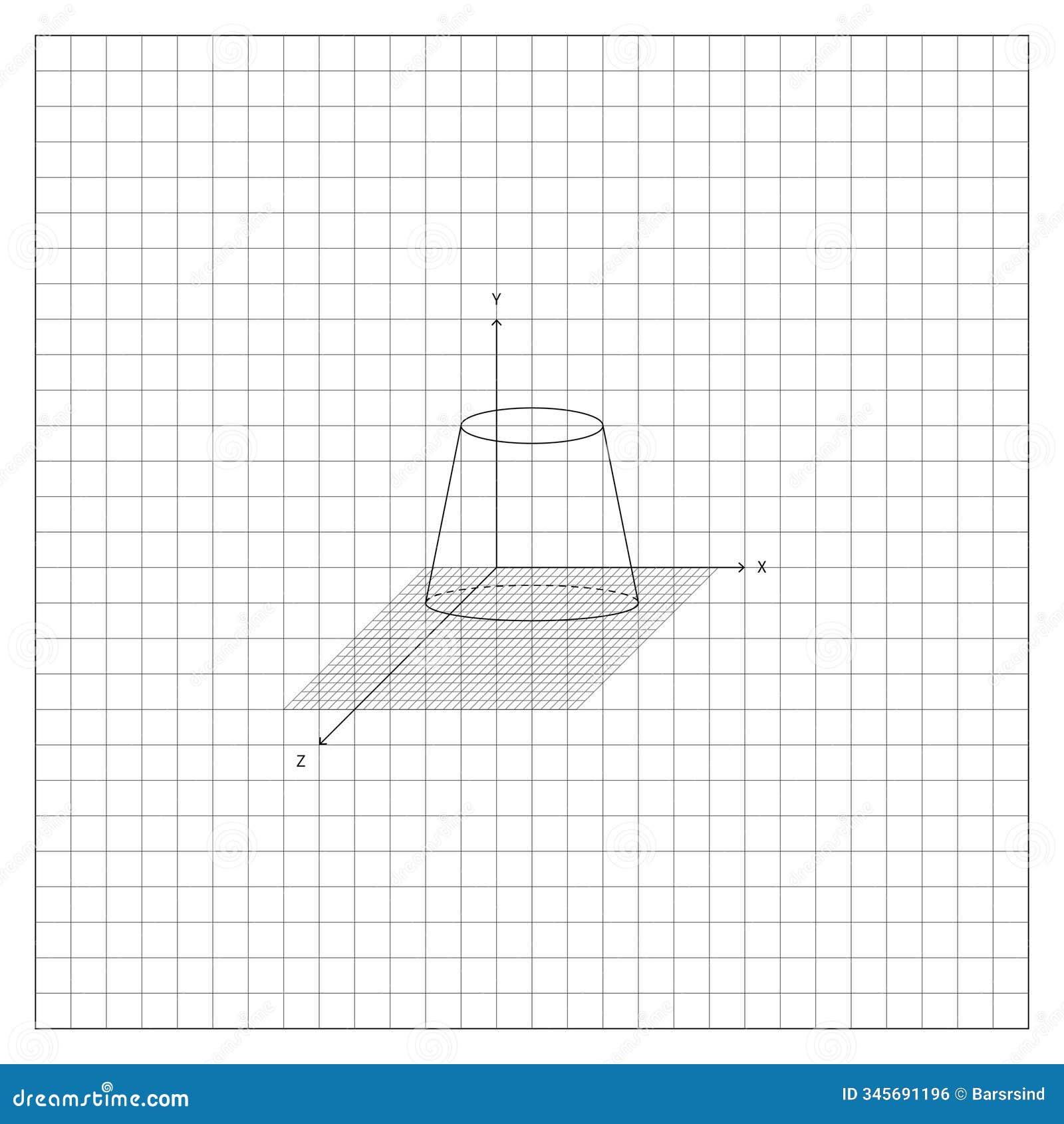 Truncated Cone Outline Icon Vector Illustration | CartoonDealer.com ...