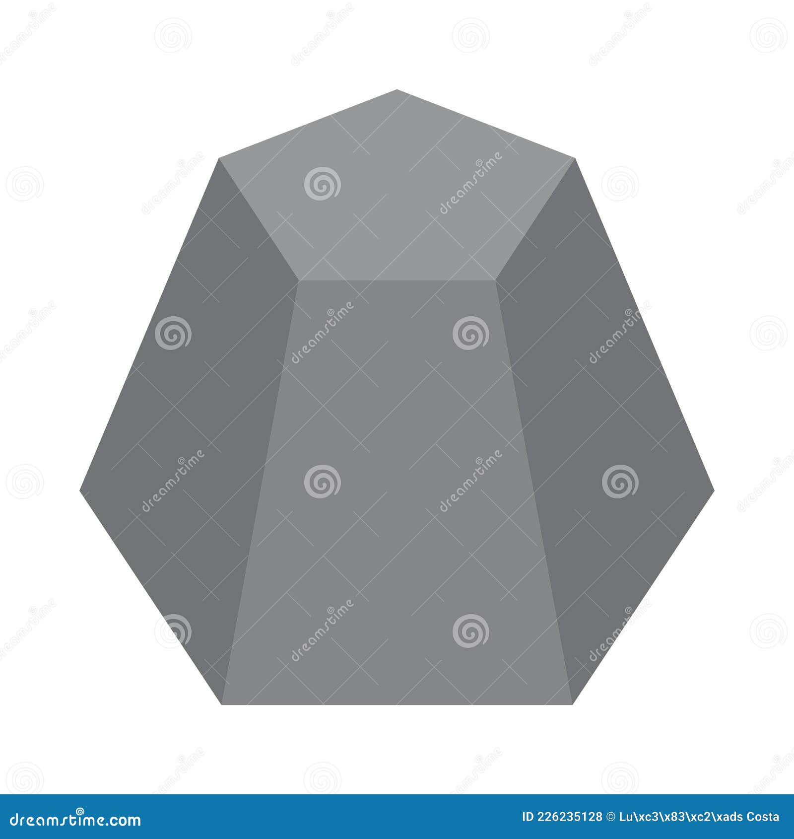 Truncated Pentagonal Pyramid Illustration Stock Vector - Illustration ...