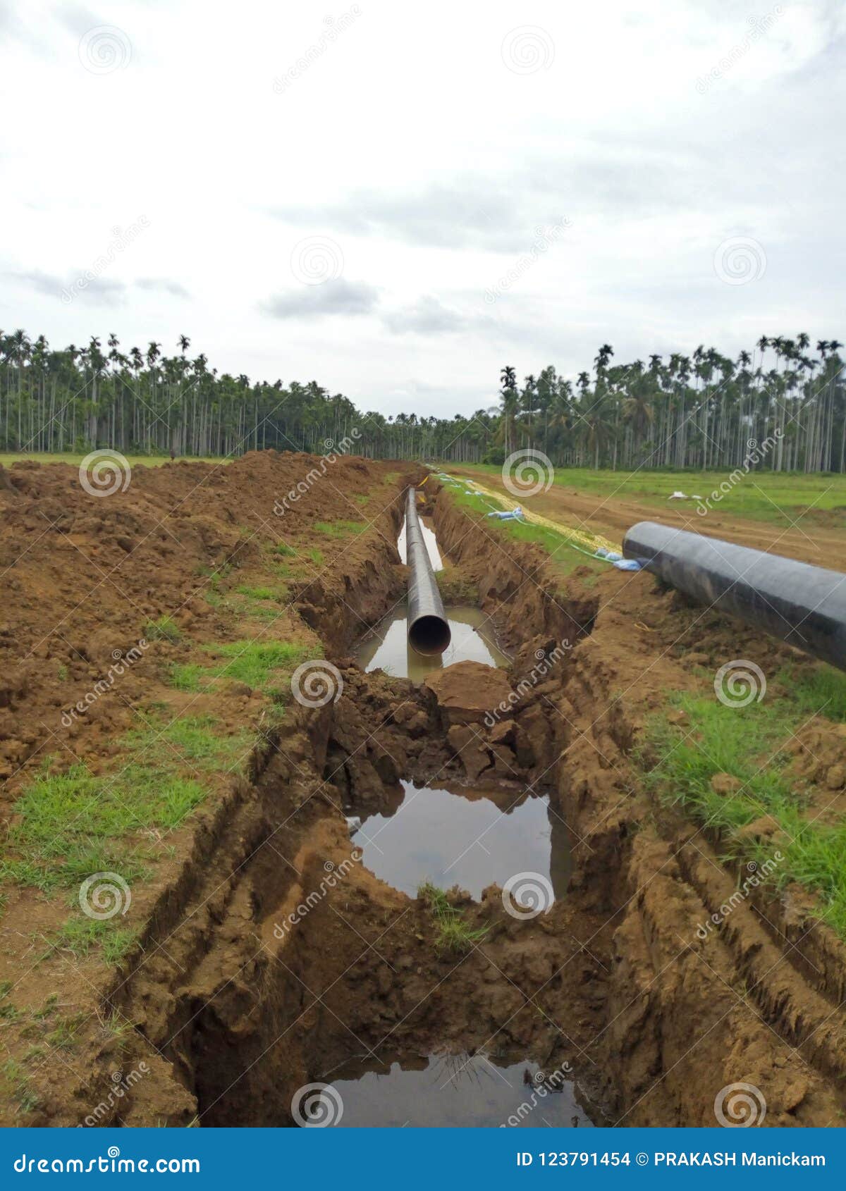 Trunching stock photo. Image of project, pipe, trunching - 123791454
