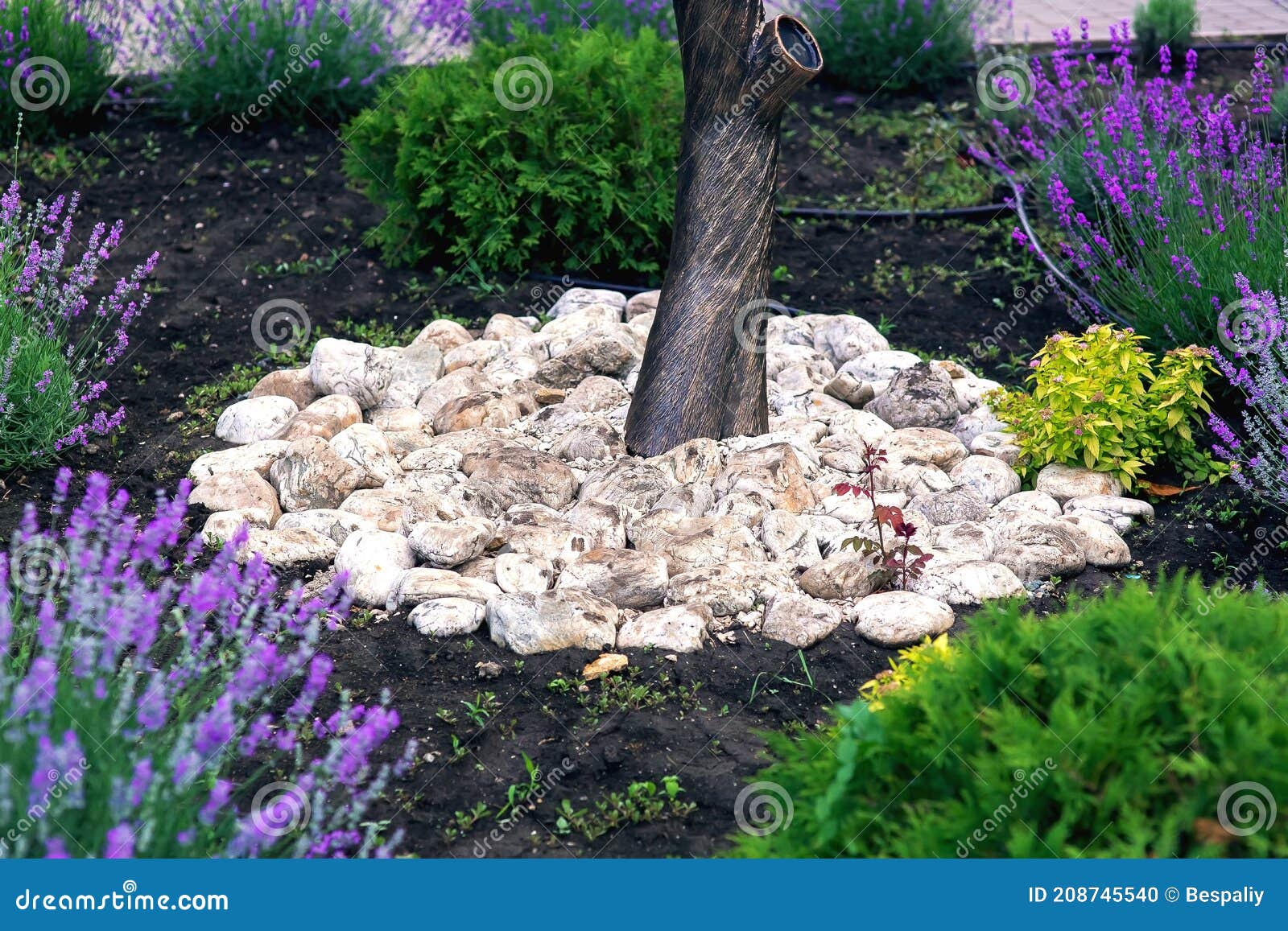 The Trunk of an Artificial Iron Tree. Stock Photo - Image of river ...