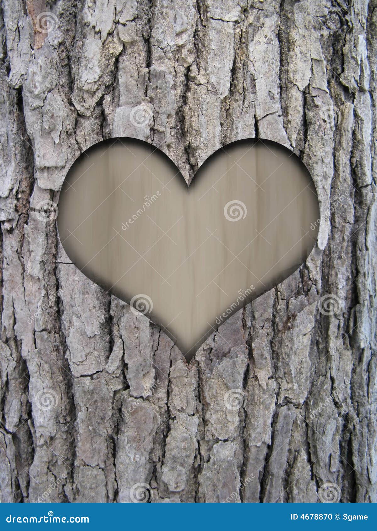 Tree Trunk With Heart Clipart