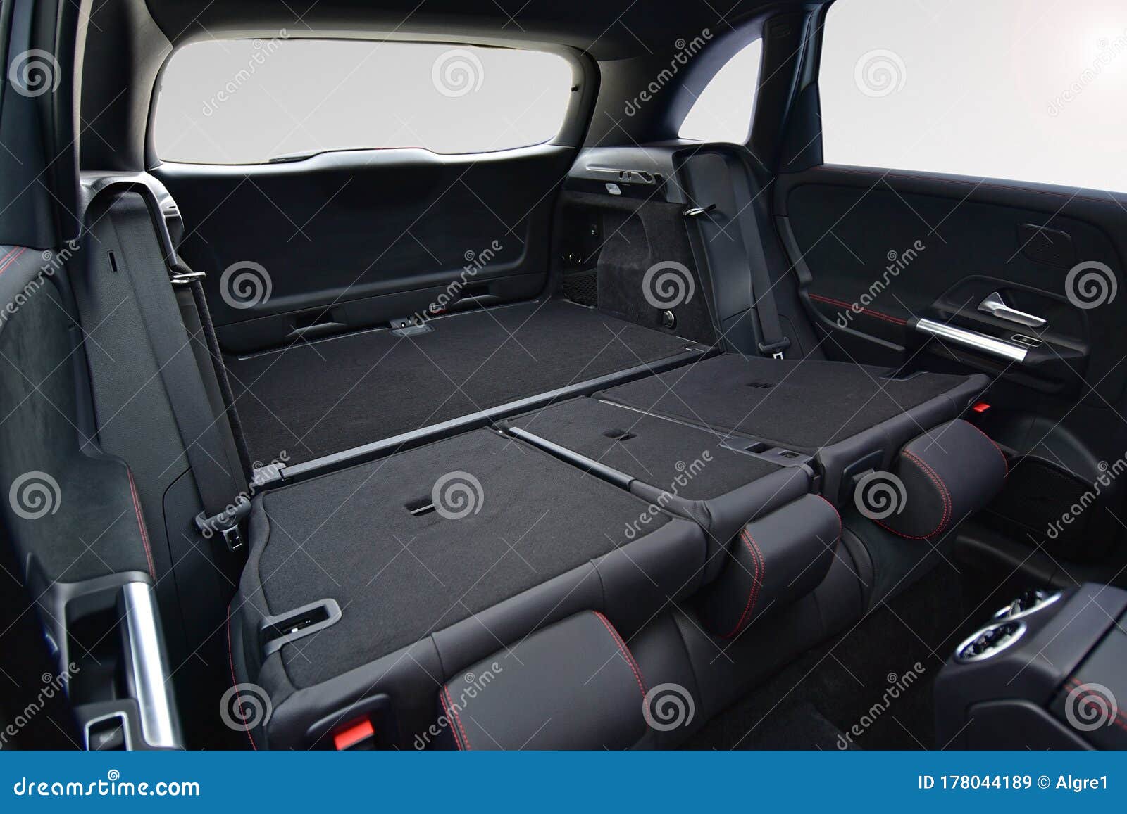 Trunk of Car with Rear Seats Folded, Inside View Stock Image - Image of ...