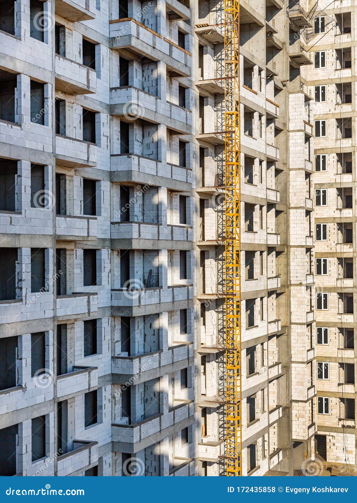The Trunk of a Freight Elevator for Lifting Building Materials during ...