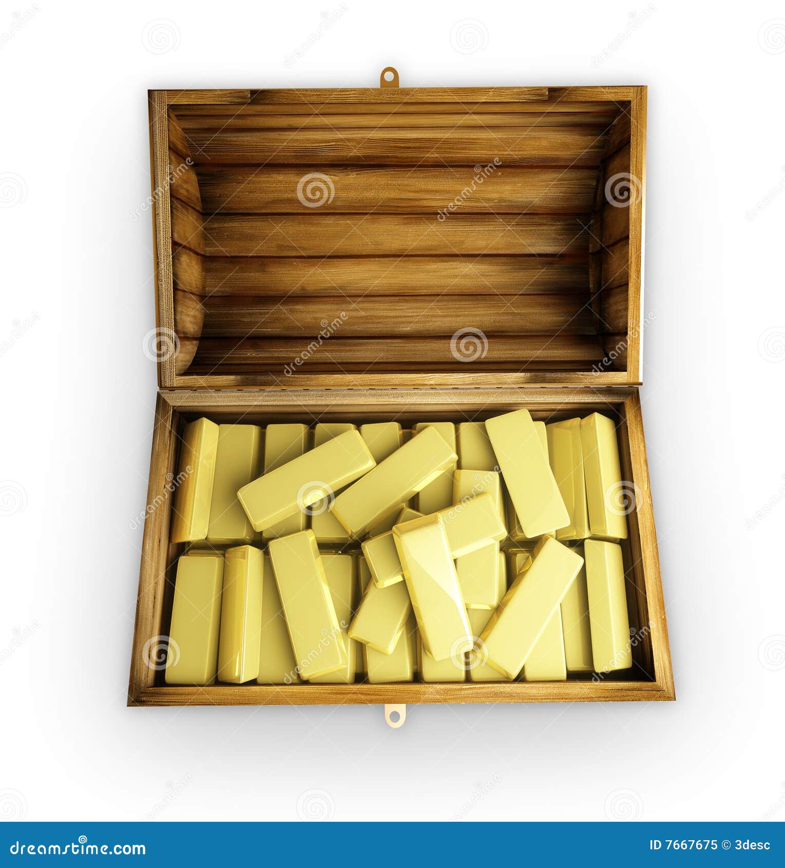 Trunk with gold stock illustration. Illustration of luxury - 7667675