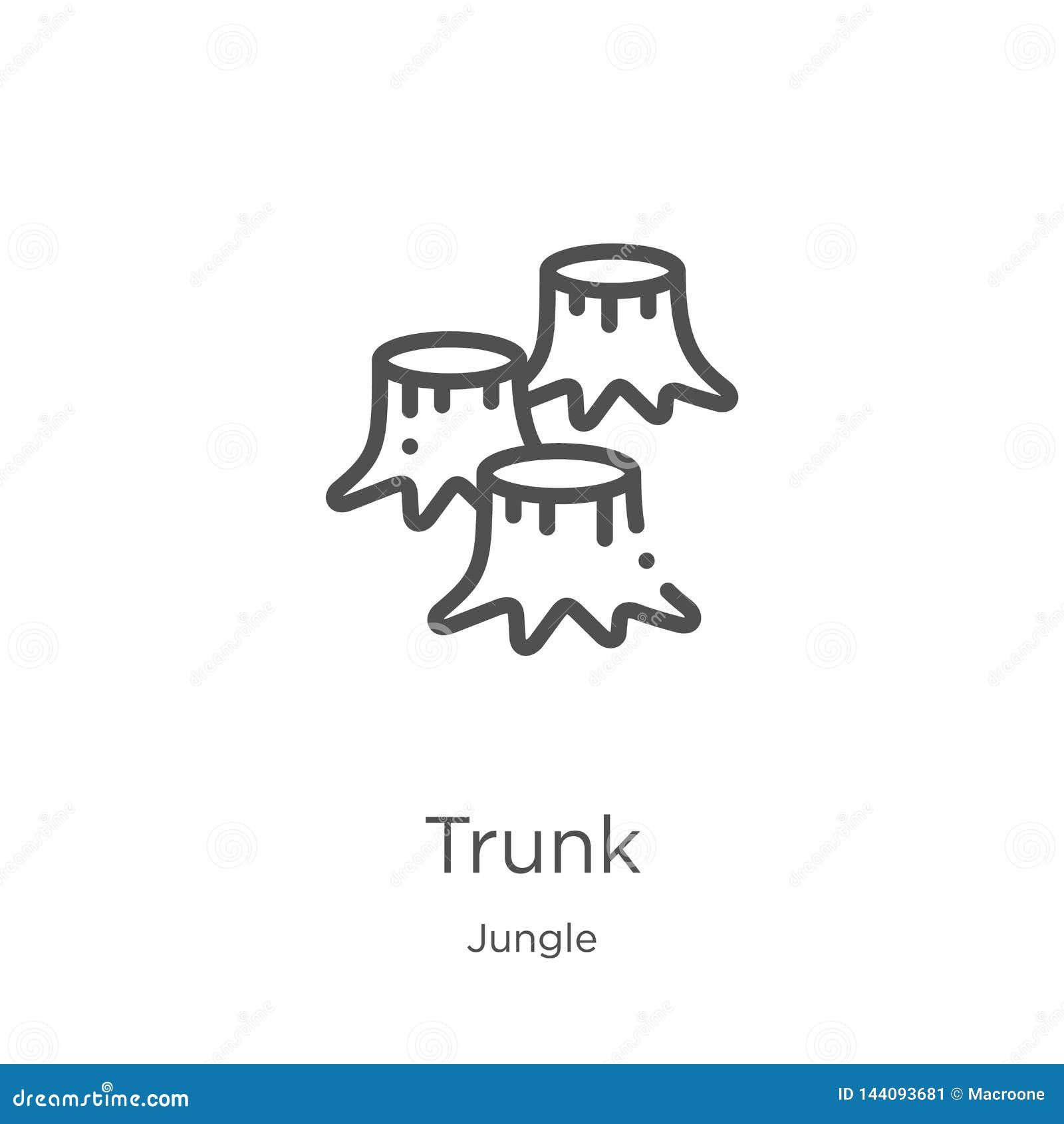 Outline Trunk Open Vector Icon. Isolated Black Simple Line Element ...