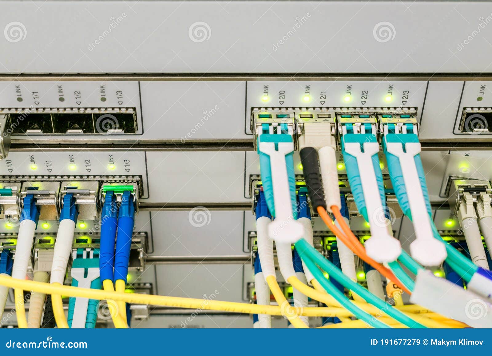 Trunk Interfes of the Central Router. Optical Links on the Front Panel ...