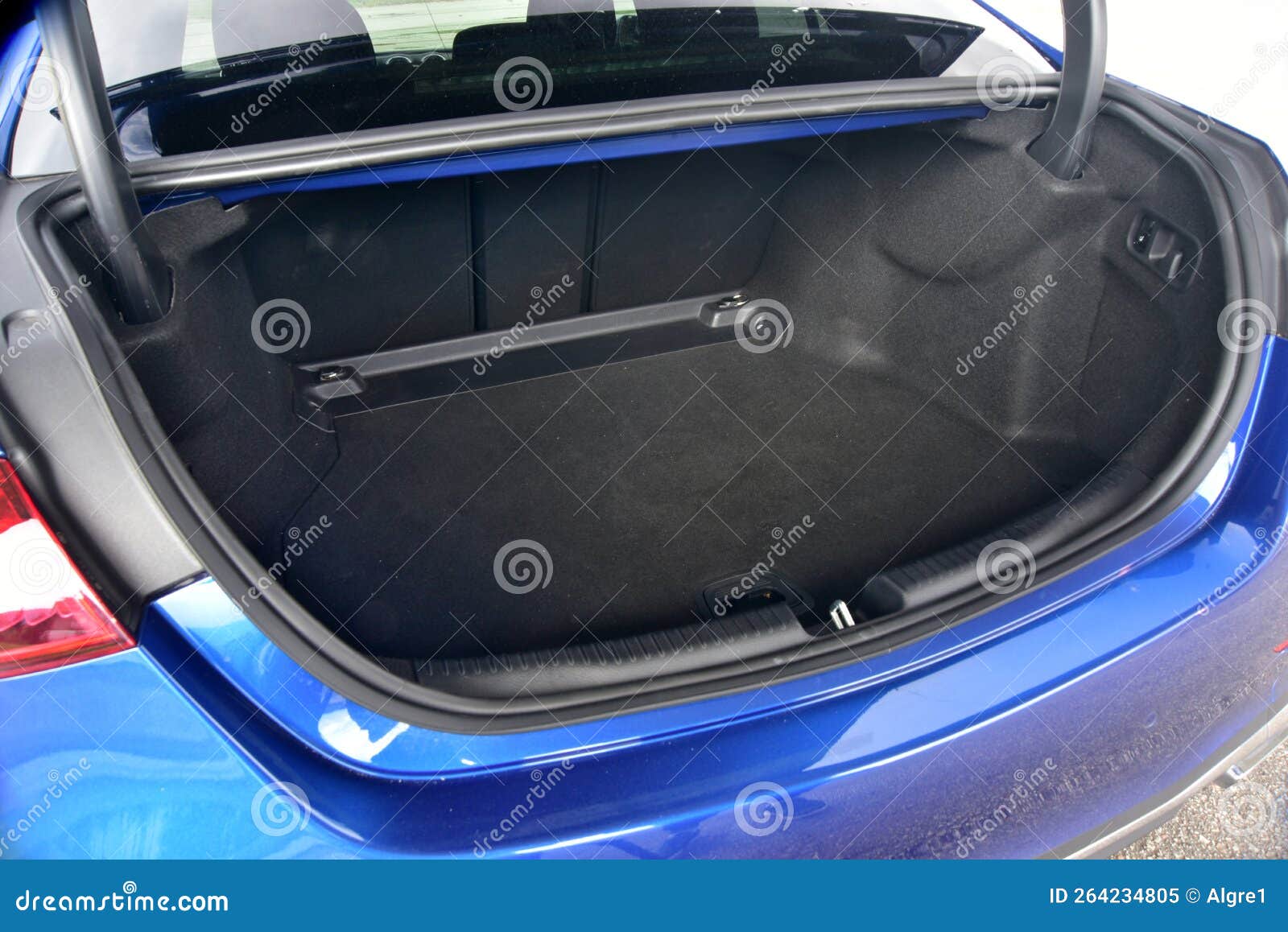 Trunk in a large sedan stock image. Image of auto, open - 264234805