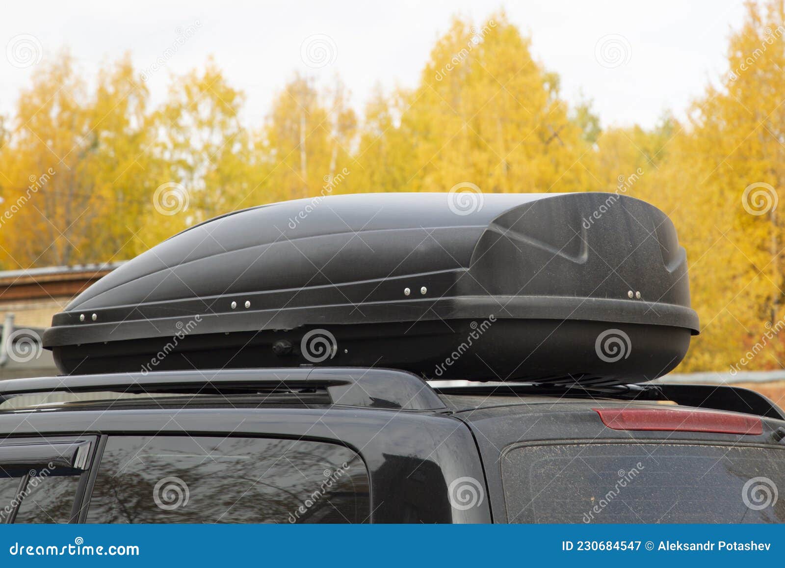 The Trunk on the Roof of the Car.Cargo Transportation by Passenger Car ...