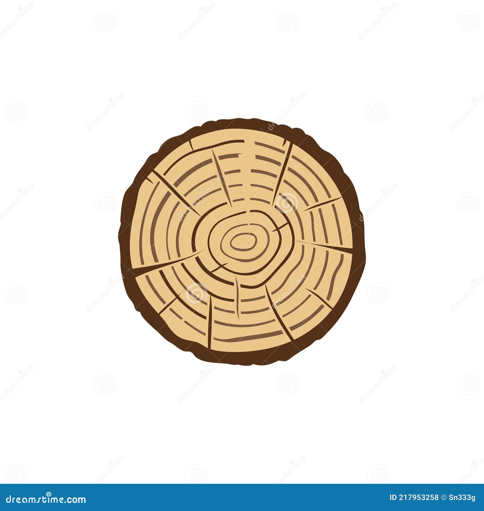 Trunk Slice with Tree Growth Rings Creative Icon Stock Vector ...