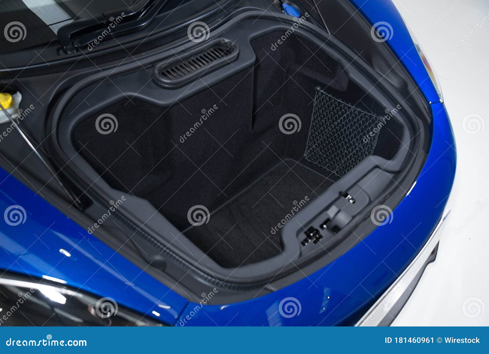 Trunk of the Sportscar with White Background Stock Image - Image of ...