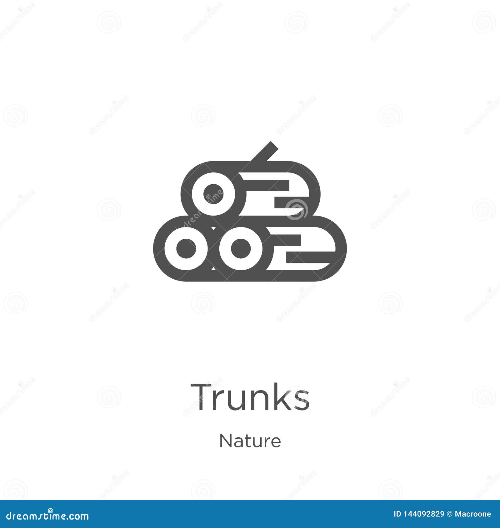 Trunks Icon Vector from Nature Collection. Thin Line Trunks Outline ...