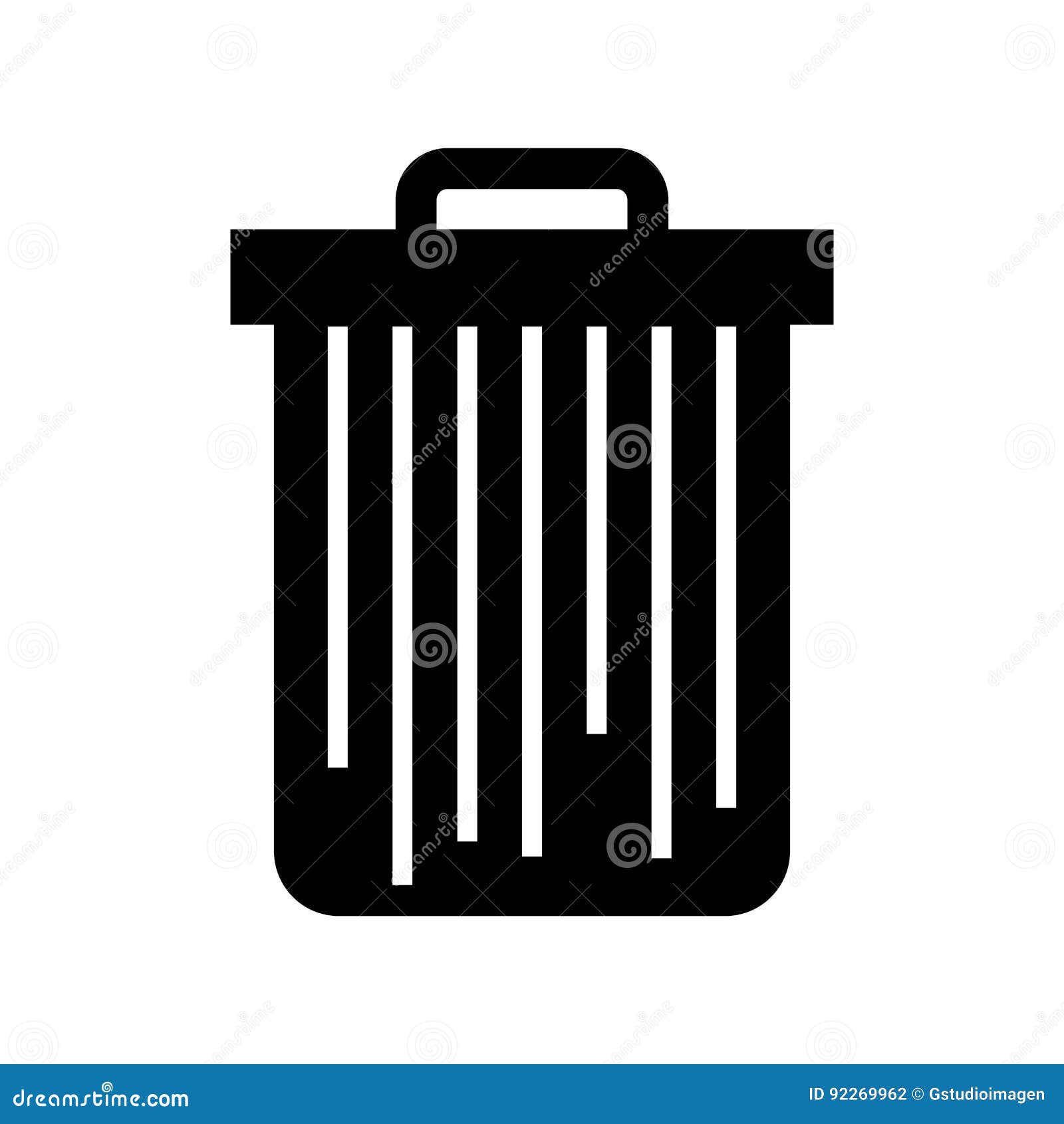 Trush can stock vector. Illustration of garbage, figure - 92269962