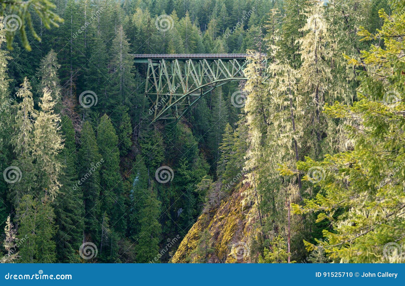 Truss Arch Bridge stock photo. Image of valley, steel - 91525710