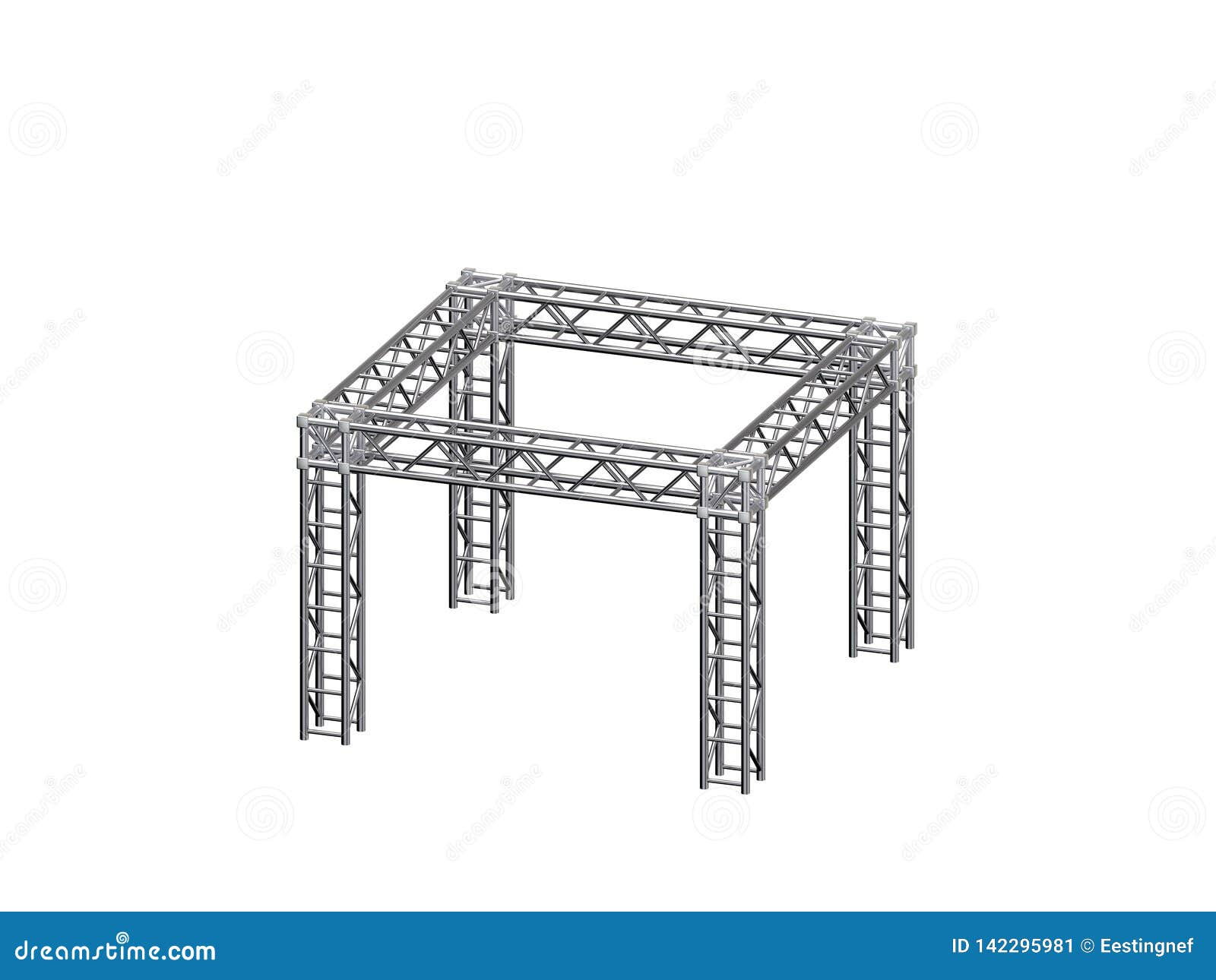 Truss Construction. Isolated on White Background Stock Illustration ...