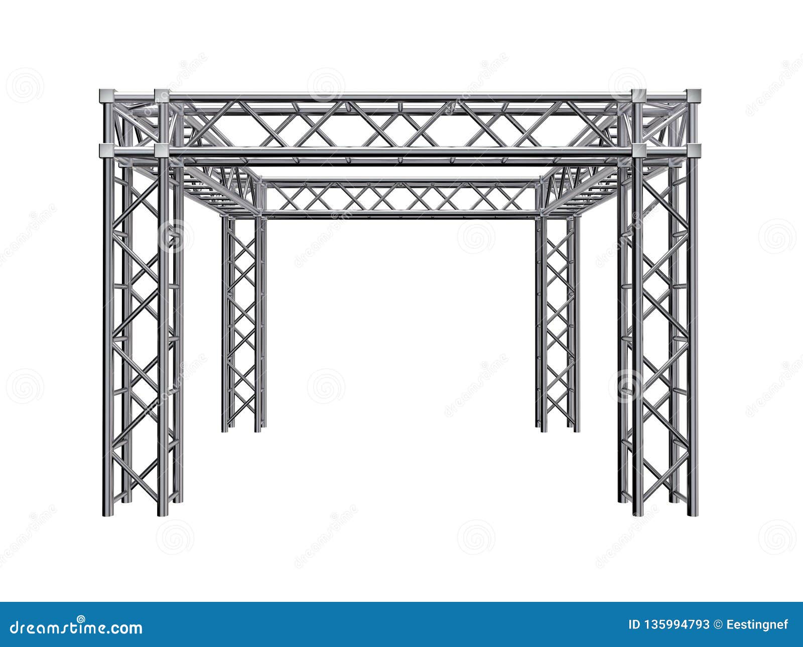 Truss Construction. Isolated on White Background Stock Illustration ...