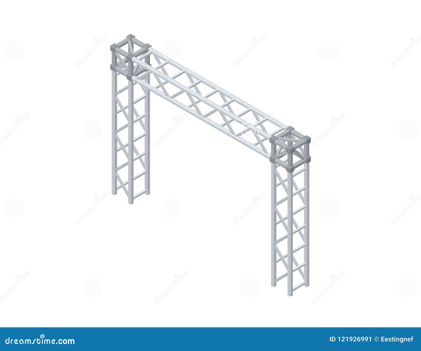 Truss Construction. Isolated on White Background Stock Vector ...
