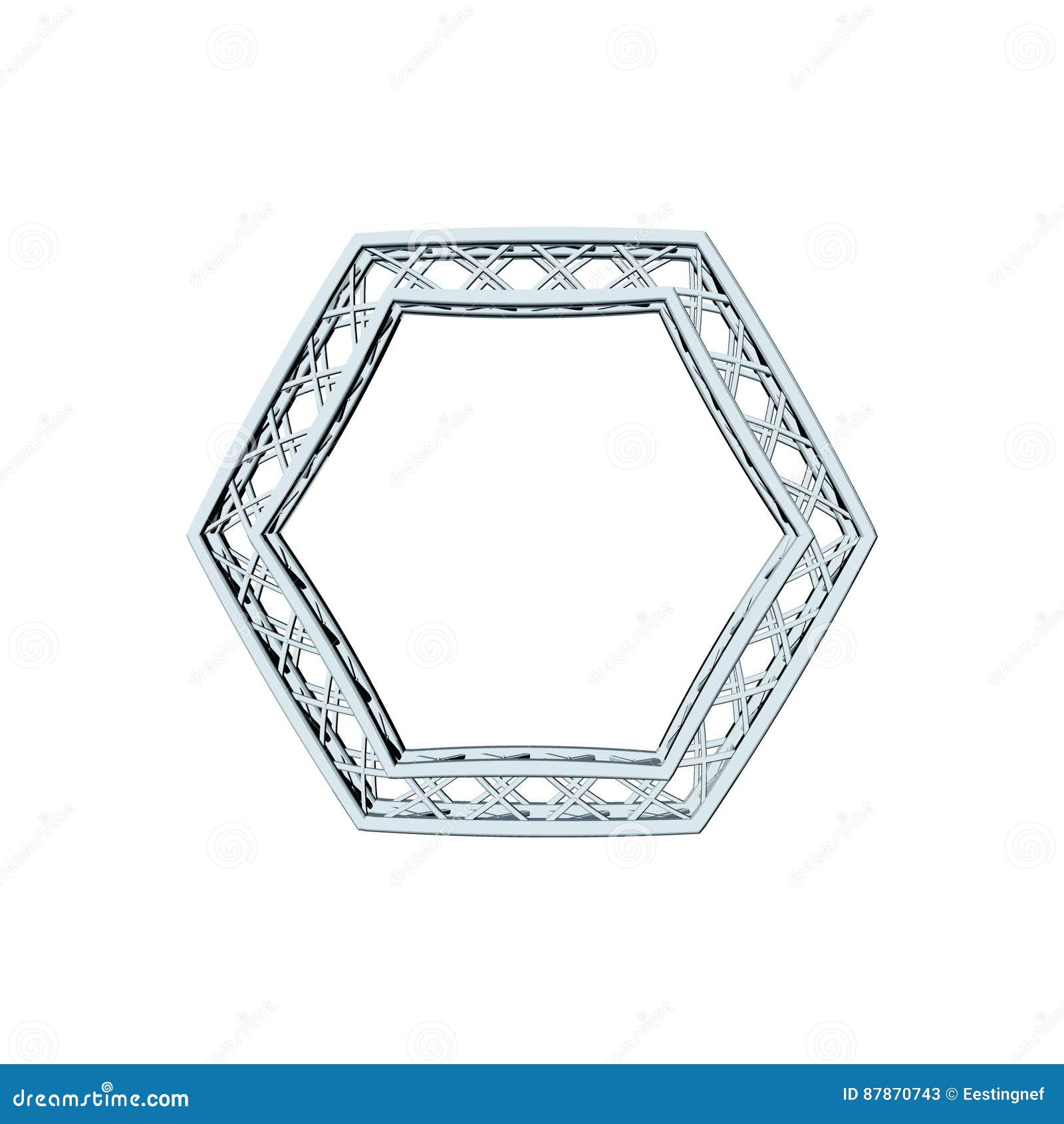 Truss Frame in Form of Hexagon.Vector Illustration. Stock Vector ...
