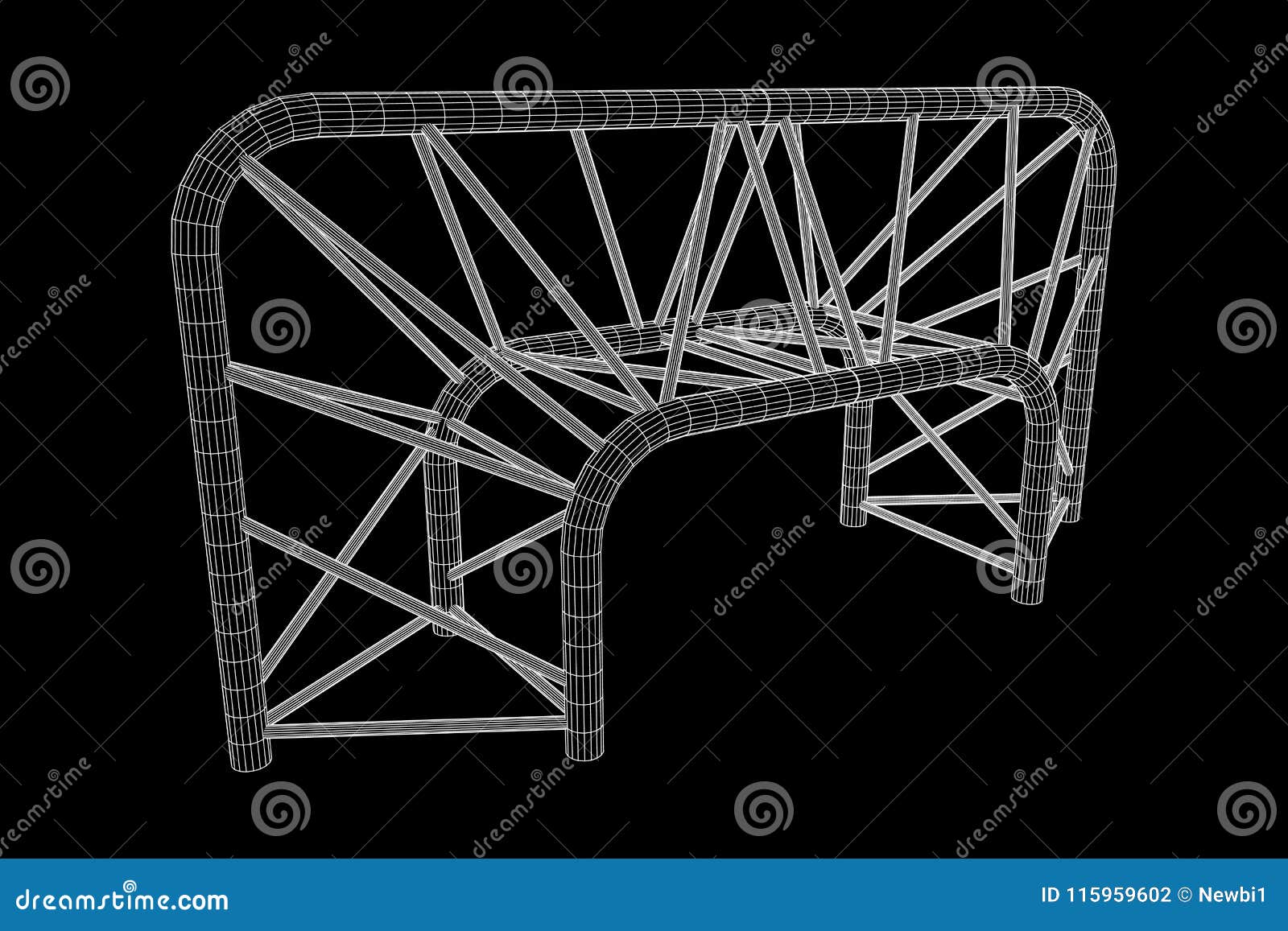 Truss girder element stock vector. Illustration of model - 115959602
