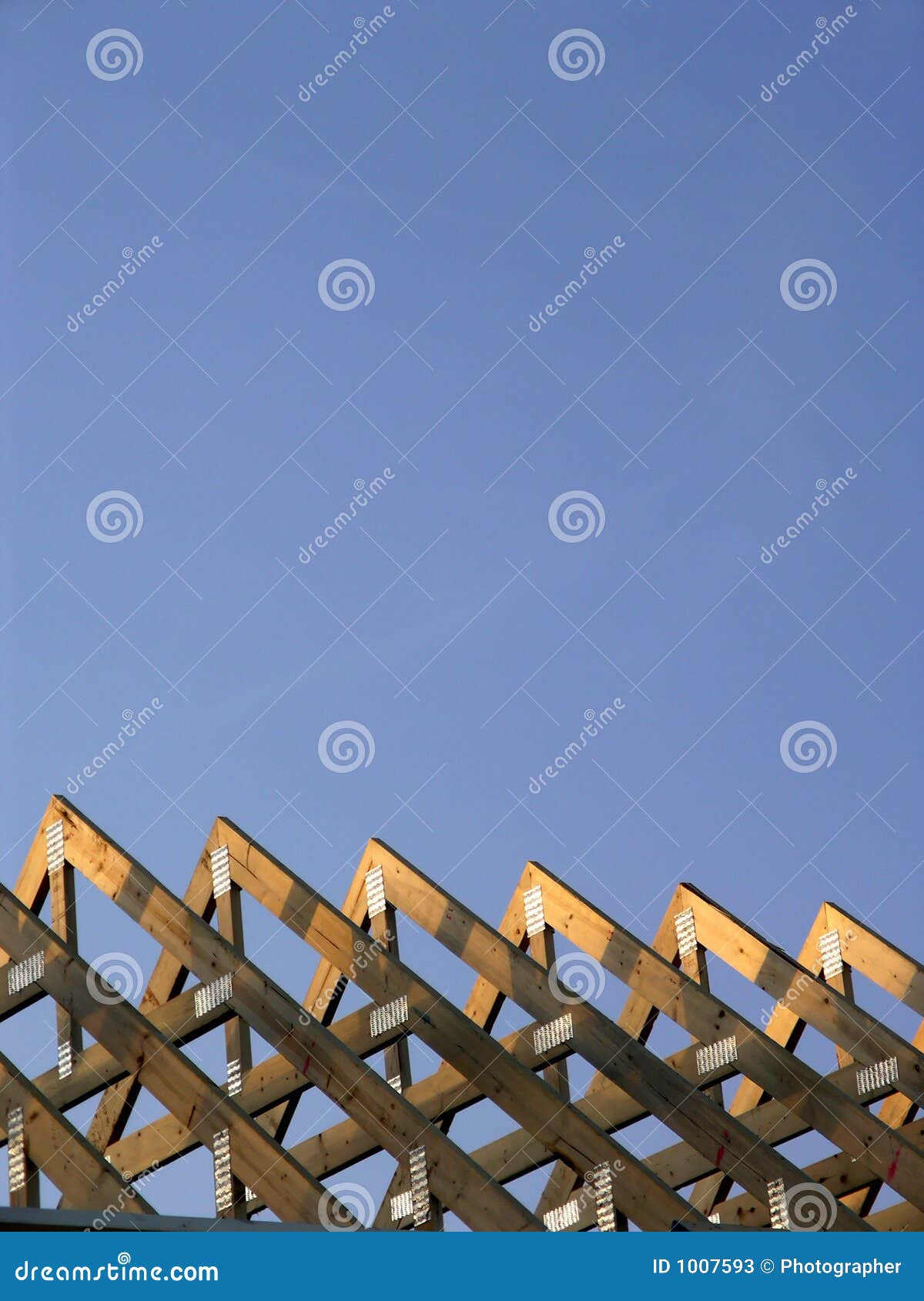 Truss Rafters From New Construction Stock Image | CartoonDealer.com ...