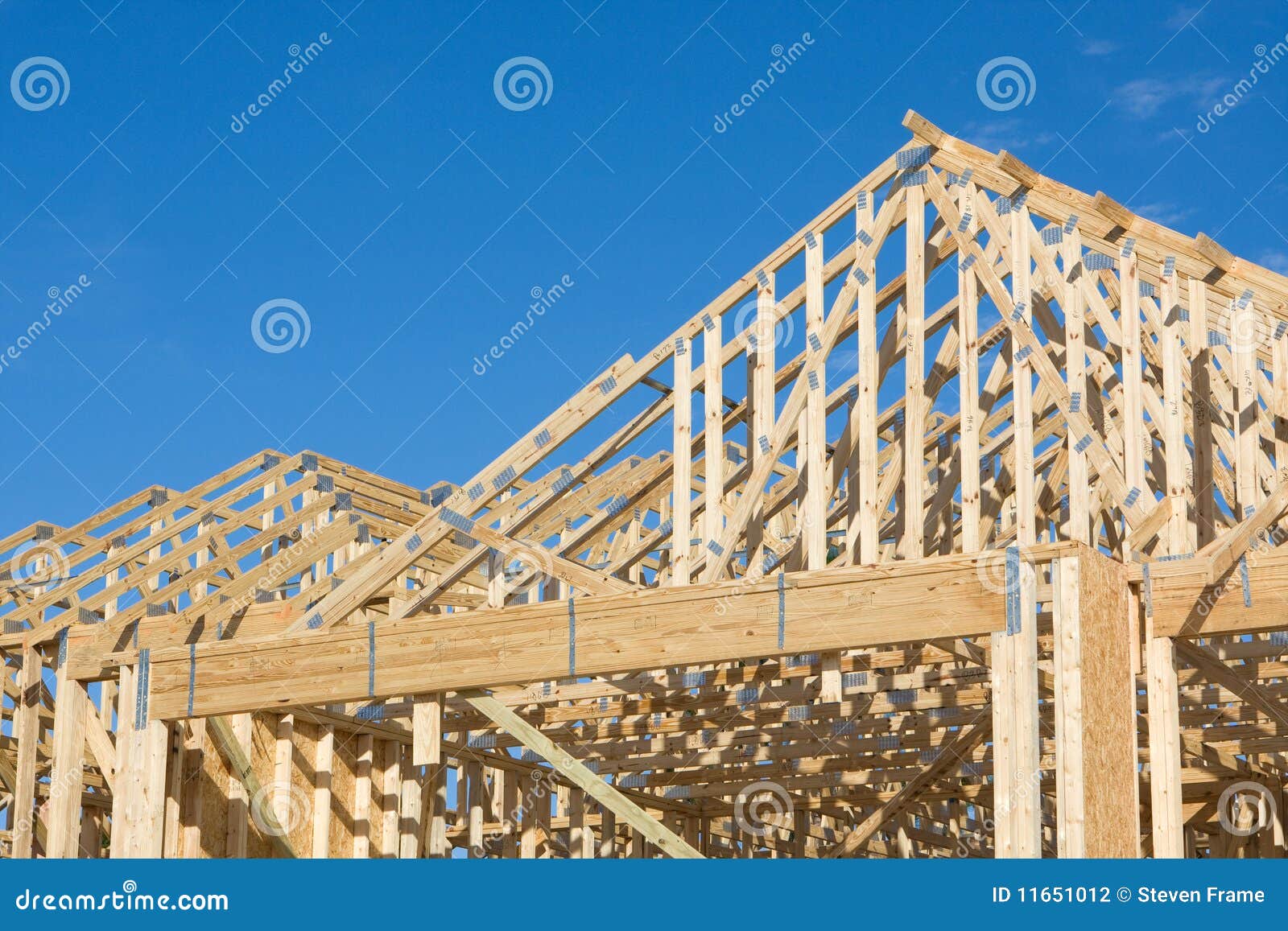 Truss Roof Construction stock photo. Image of built, stick - 11651012