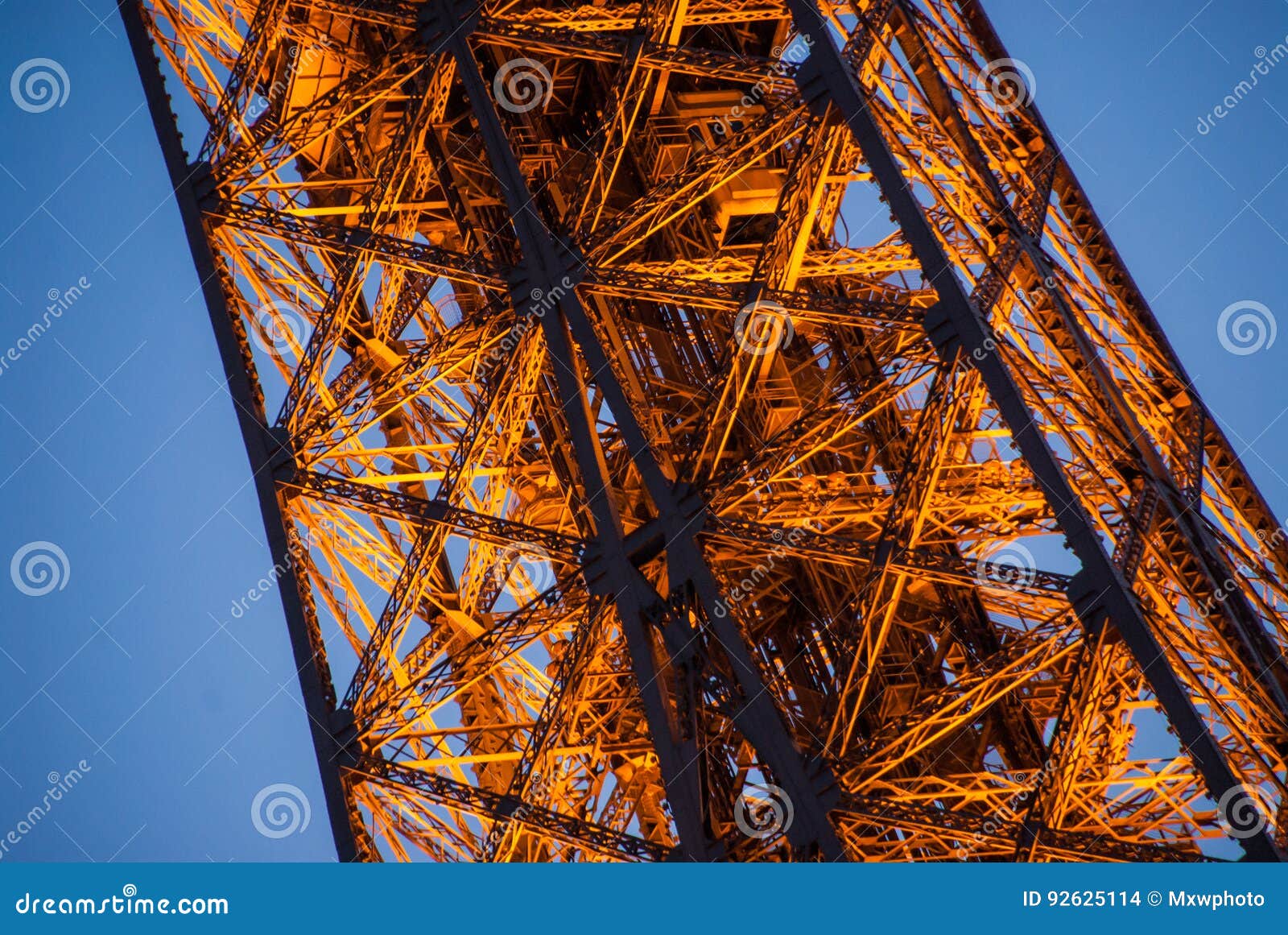 Truss Structure Eiffel Tower Tour Eiffel Blue Sky Steel Structure In ...