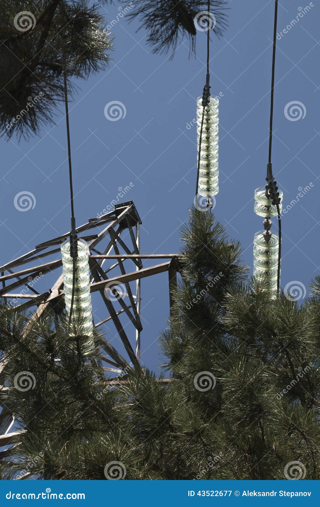 Truss Support High-voltage Power Line Stock Image - Image of voltage ...