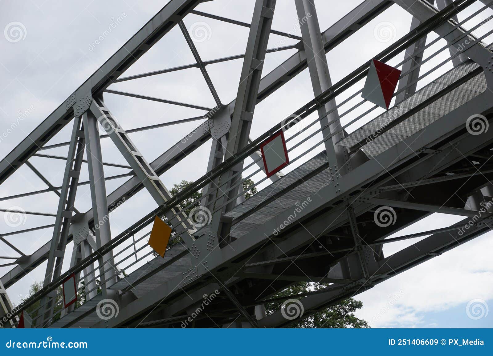 Truss Train Bridge - Side View Stock Image - Image of architecture ...