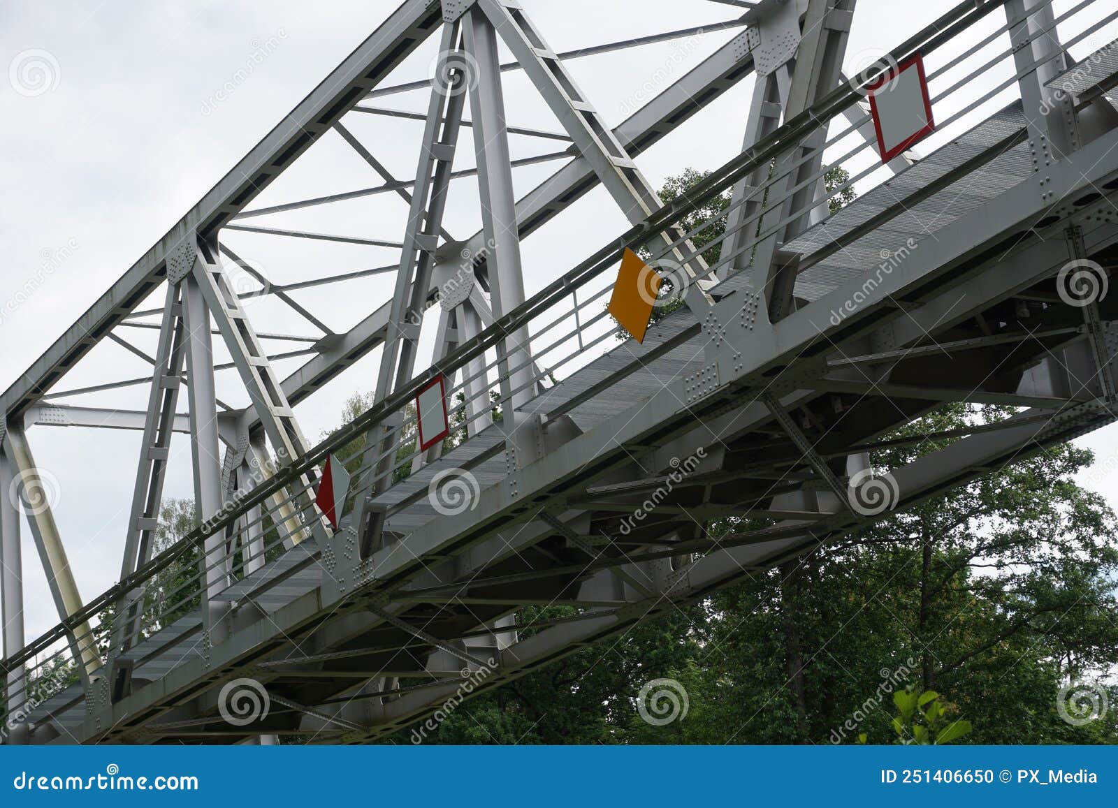 Truss Train Bridge - Side View Stock Photo - Image of metal, train ...