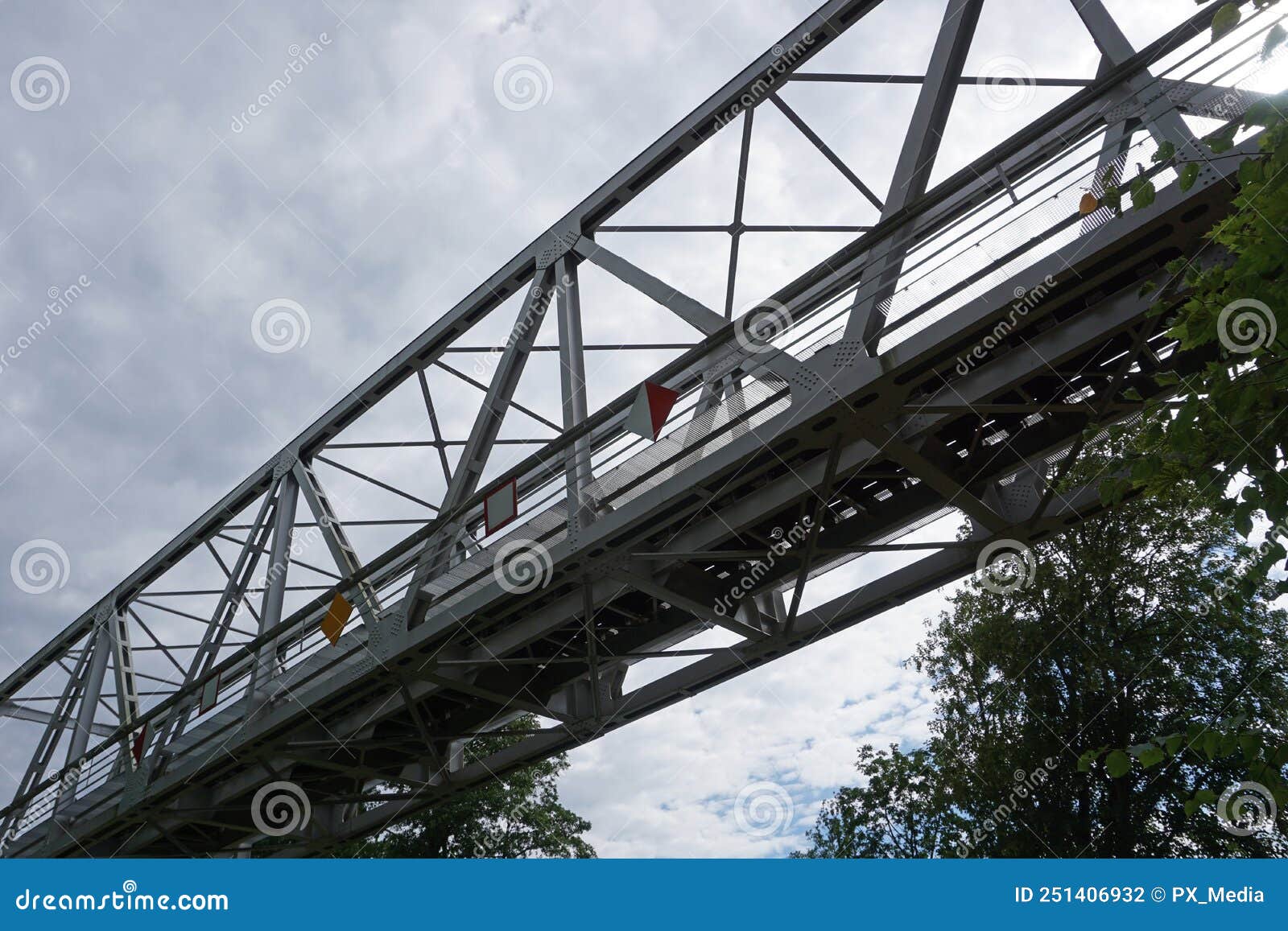 Truss Train Bridge - Side View Stock Photo - Image of crossing, steel ...