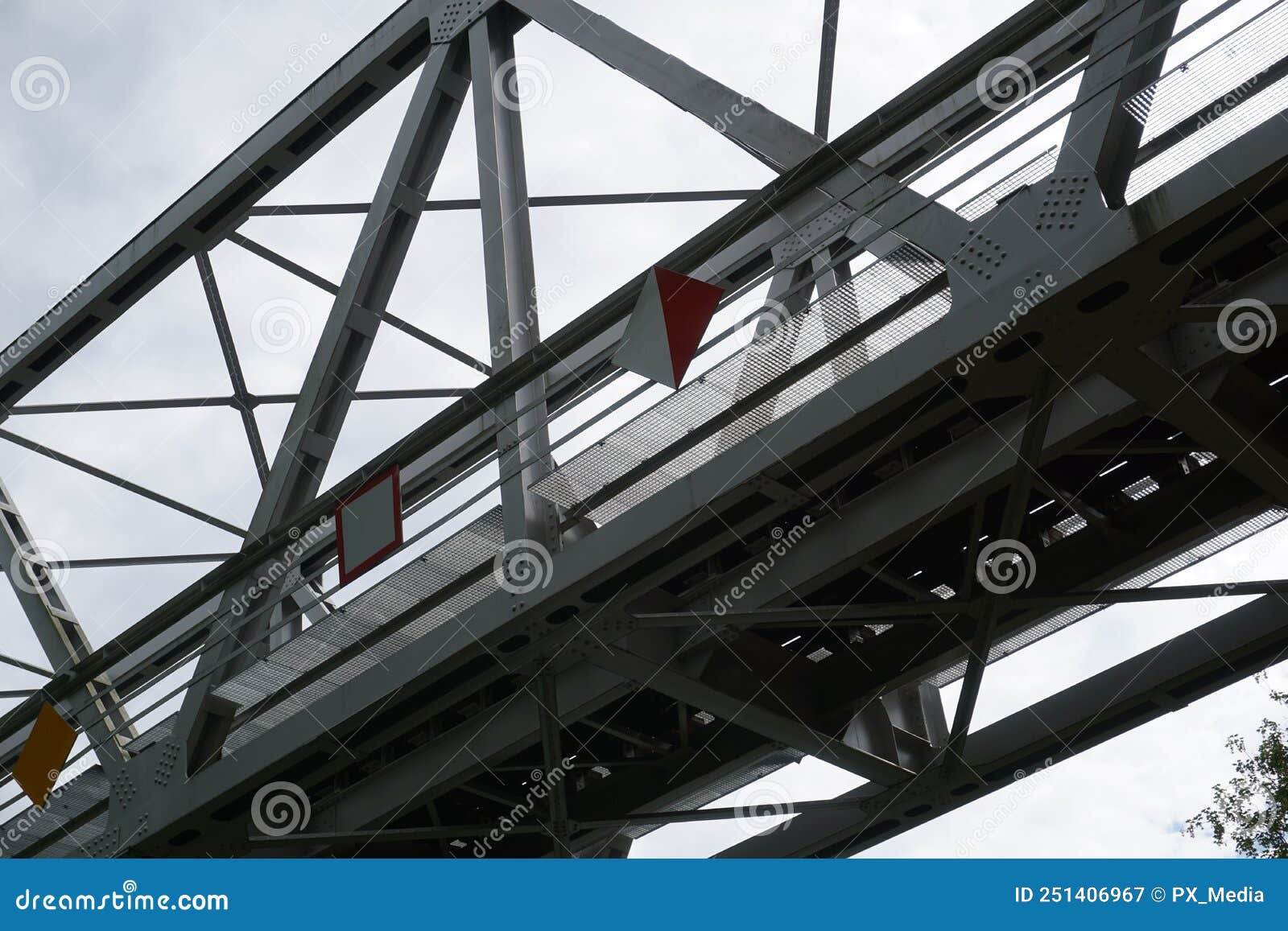 Truss Train Bridge - Side View Stock Image - Image of grid, bridge ...