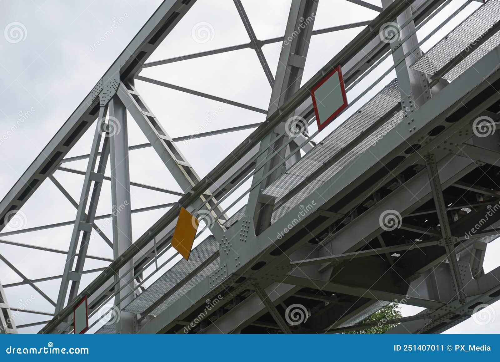 Truss Train Bridge - Side View Stock Image - Image of grid, bridge ...
