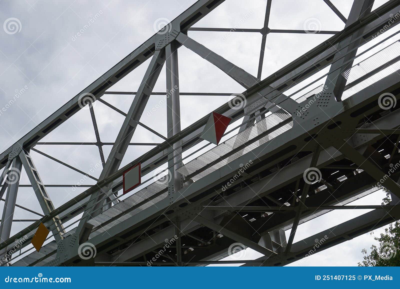 Truss Train Bridge - Side View Stock Image - Image of bridge, truss ...