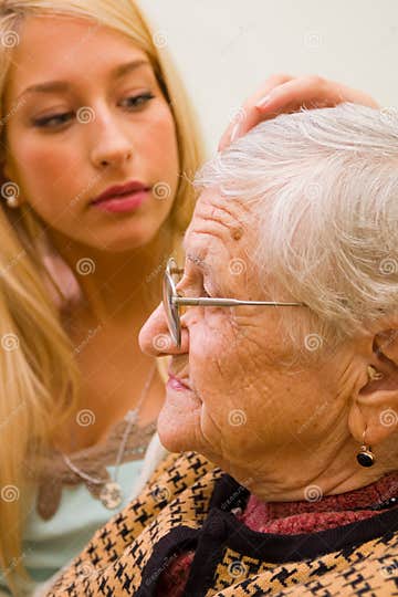 Trust stock photo. Image of girl, grandmother, happy, aged - 7517002