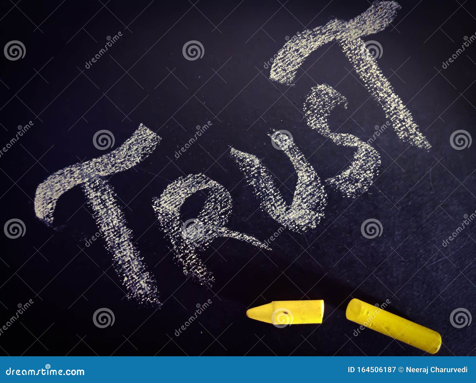 Trust Break Concept Displaying with Chalkboard and Pencil Pointer Stock ...