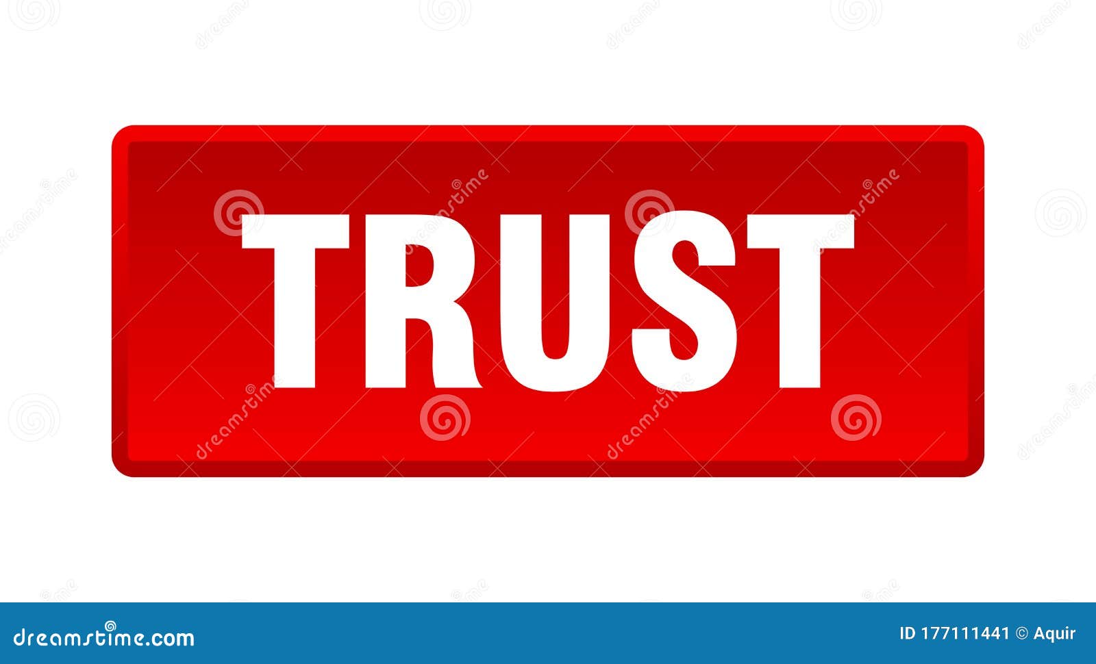 Trust Button. Trust Square Isolated Push Button Stock Vector ...